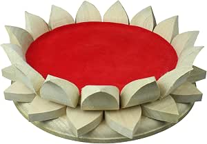 REMEDYWALA Wooden Lotus Kamal aasan-Where god Resides, Made of shri ...