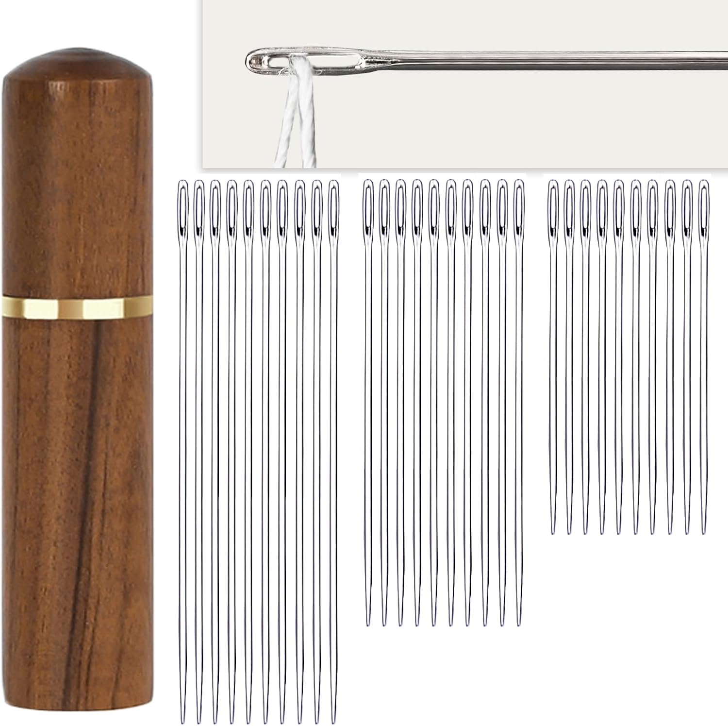 Amazon.com: Large Eye Hand Sewing Needle - YAWALL Quilt Needles Large ...