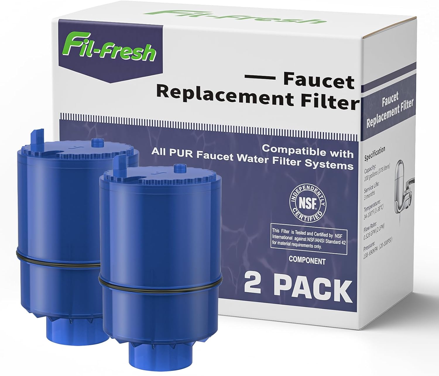 Amazon.com: Fil-fresh 2-Pack Water Filter Replacement for PUR PLUS ...