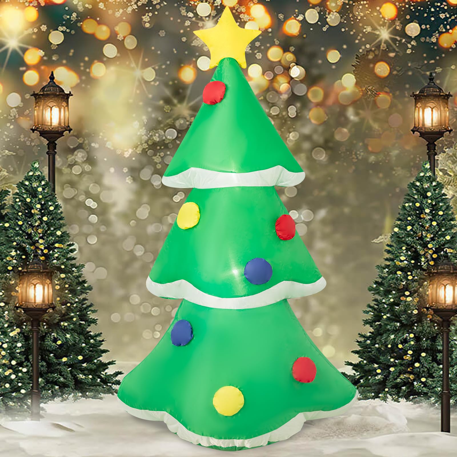 Amazon.com: 4FT Lighted Inflatable Christmas Tree Outdoor Decorations ...