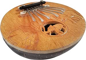 Amazon.com: Kalimba Coconut Shell Body Amplify the Sound Steel Tines ...