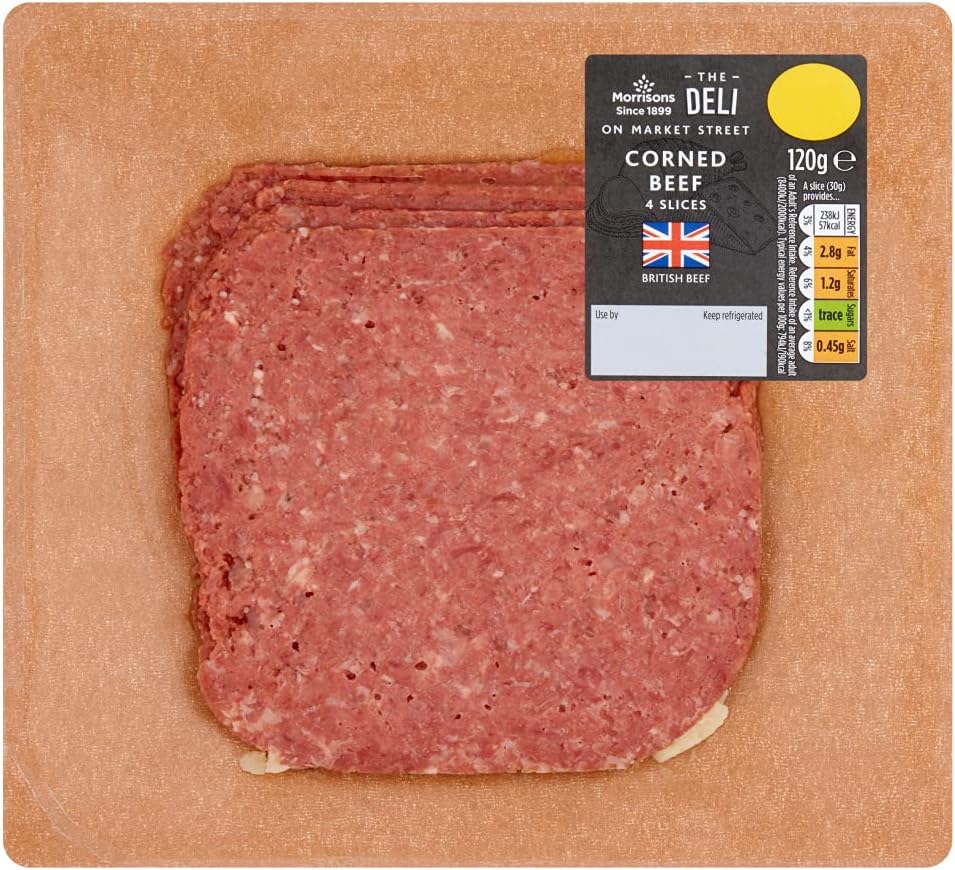 Morrisons Market Street Deli Corned Beef 120G : Amazon.co.uk: Grocery