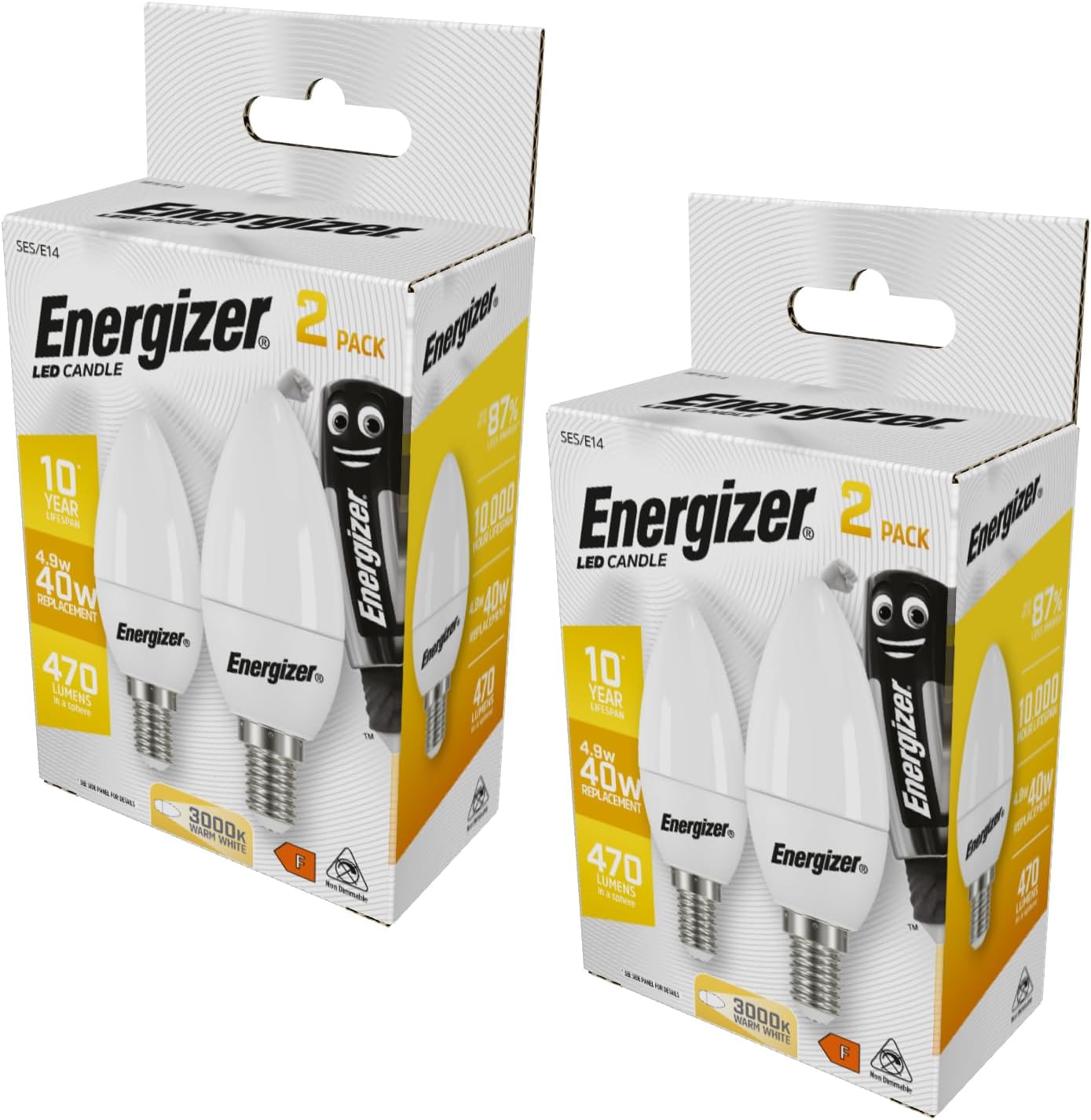 Inspired Essentials Small Screw Candle LED Light Bulbs, E14 SES Bulbs ...