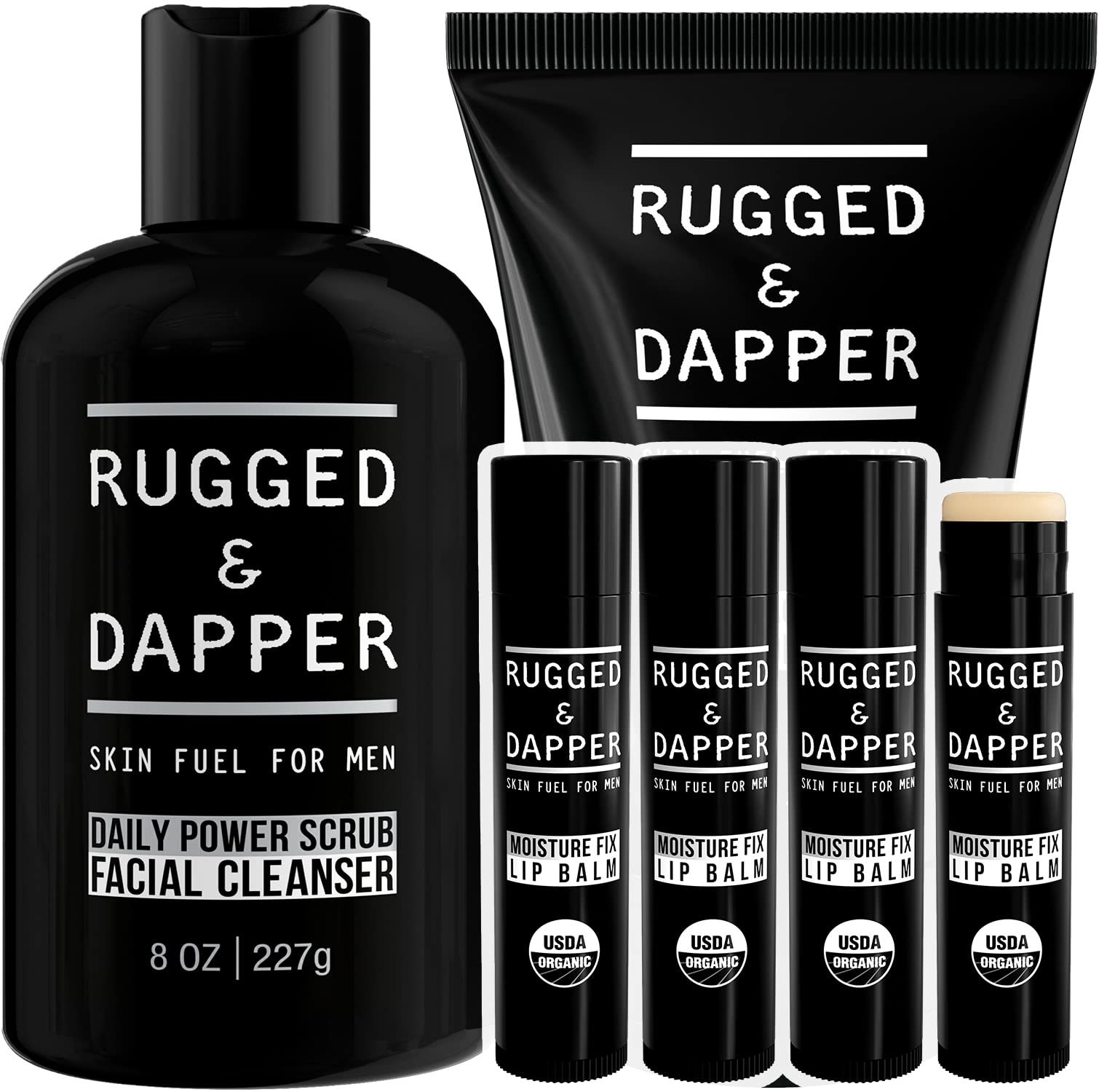 Amazon.com : RUGGED & DAPPER - Hydration Remedy Lip Balm, Age Defense Face Moisturizer and Daily ...