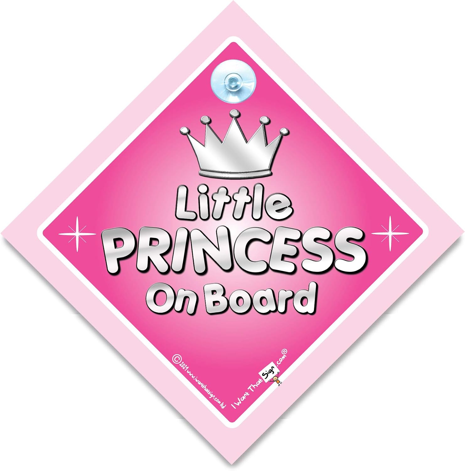 Little Princess on Board Sign, Baby on Board Sign for Princesses ...