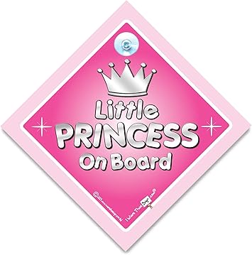 Little Princess on Board Sign, Baby on Board Sign for Princesses ...