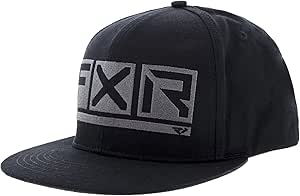 FXR Podium Hat Black/Charcoal Baseball Cap Cotton Snapback Flat Brim ...