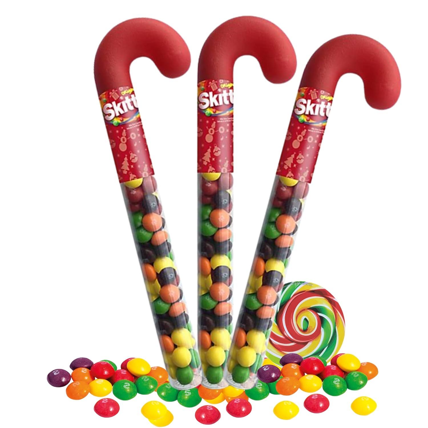 Amazon.com: Filled Plastic Candy Canes for Christmas Stocking Stuffers ...
