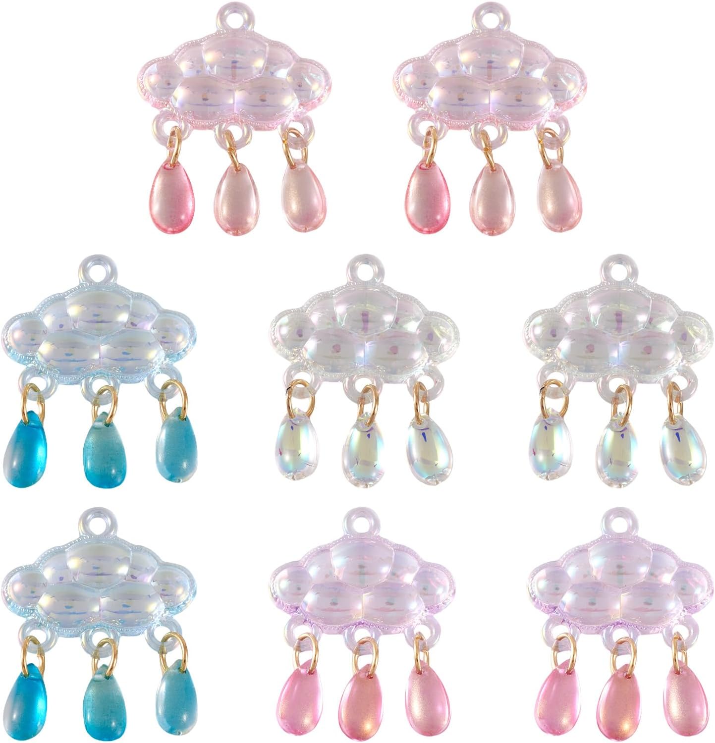 Amazon.com: Spritewelry 8pcs Acrylic Cloud Charm 3D Cartoon Cloud ...