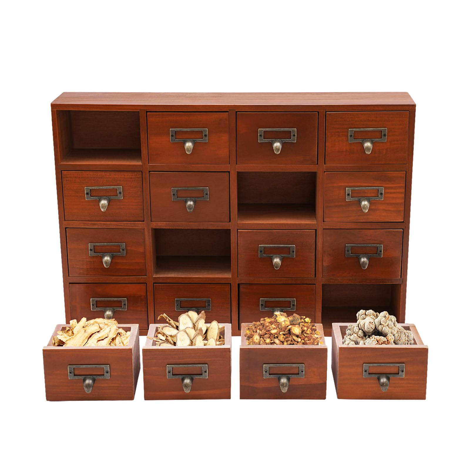 Amazon.com: BuYouZaiLaa Desk Drawer Organizer With 16 Drawers Wooden ...