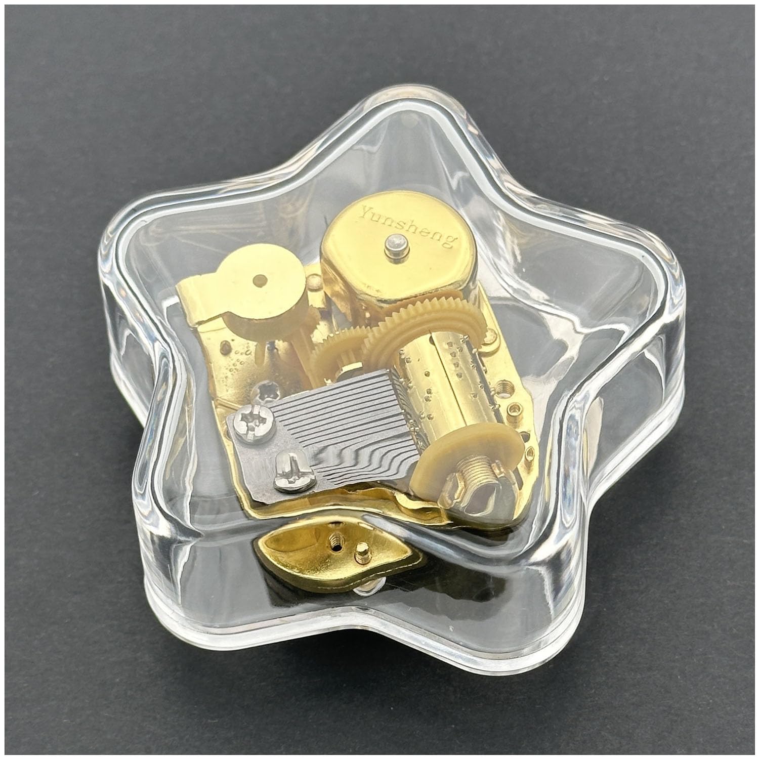 Amazon.com: Pursuestar Edelweiss Wind Up Music Box, Rotating Star ...