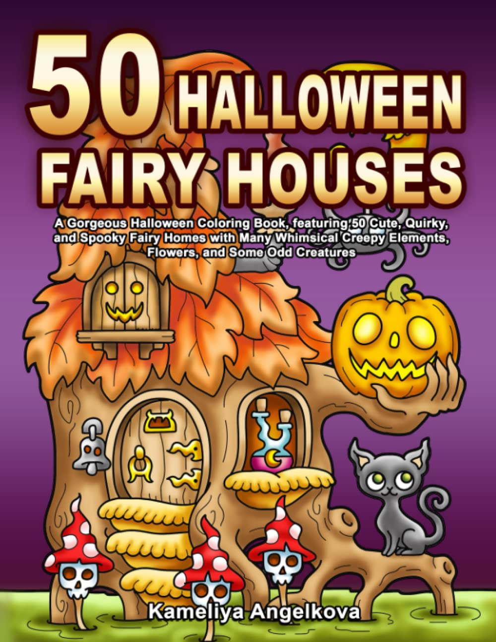 Amazon | 50 HALLOWEEN FAIRY HOUSES: A Gorgeous Halloween Coloring Book ...