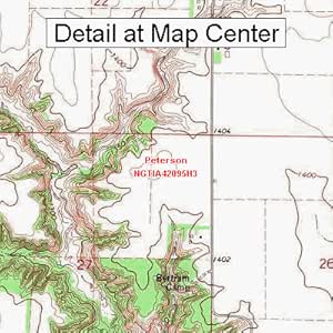 Amazon.com : USGS Topographic Quadrangle Map - Peterson, Iowa (Folded ...