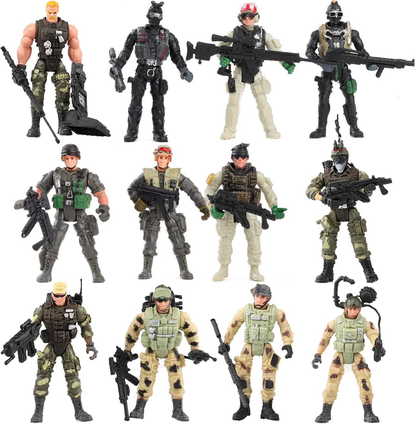 Amazon.com: Liberty Imports 12 Pack: US Military Toy Soldiers Playset ...