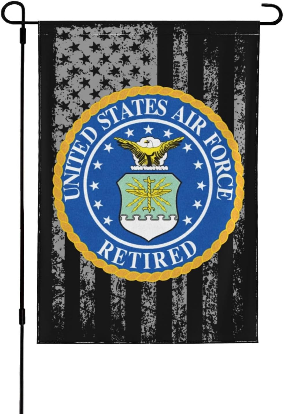 Amazon.com : U S Air Force Retired Garden Flag Double Sided Vertical ...