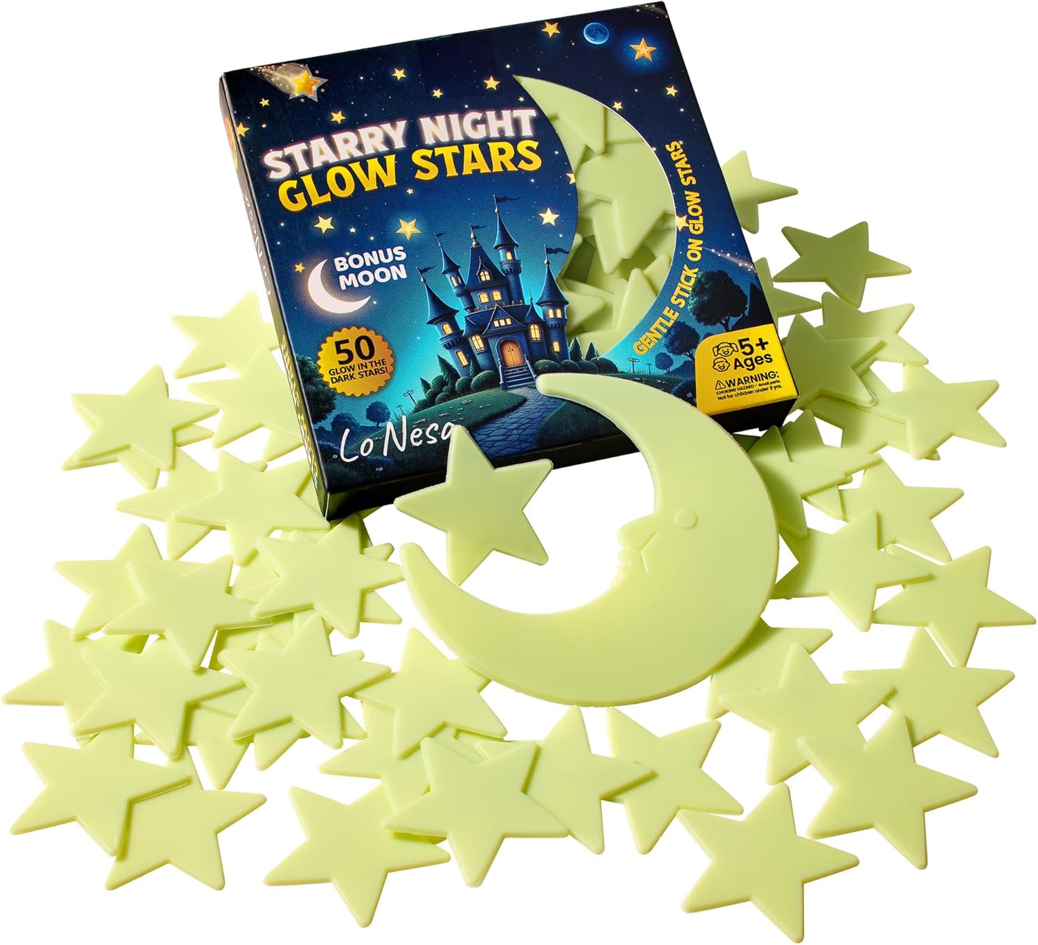 Amazon.com: Big & Bright – Starry Night Glow Stars – Extra Large, Extra ...