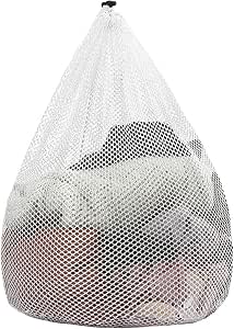 Amazon.com: 2 Pcs Premium Fine Mesh Laundry Bag,Sturdy White Mesh ...