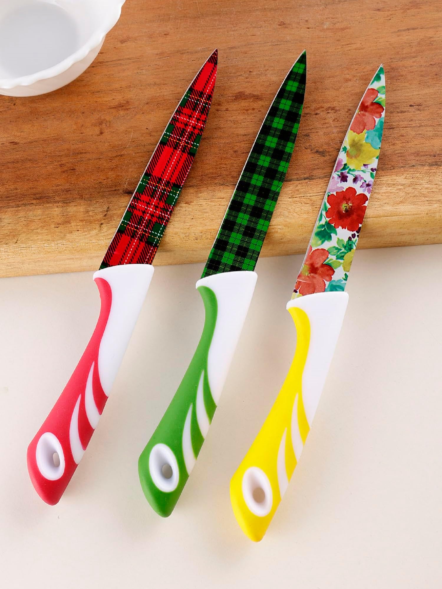 CAROTE Knife Kitchen Knife Chef Knife Color Printing Santoku Knife ...