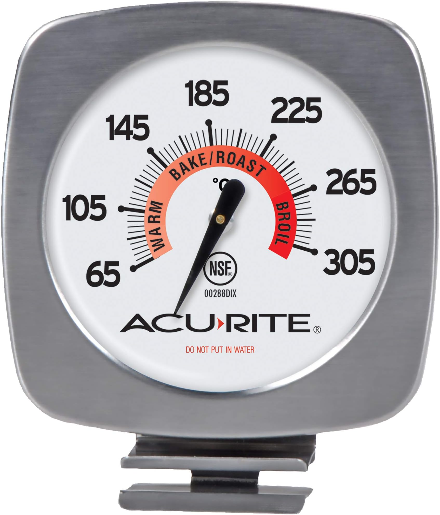 Stainless Steel Dial Oven Thermometer, Stand Up Monitoring Temperature ...