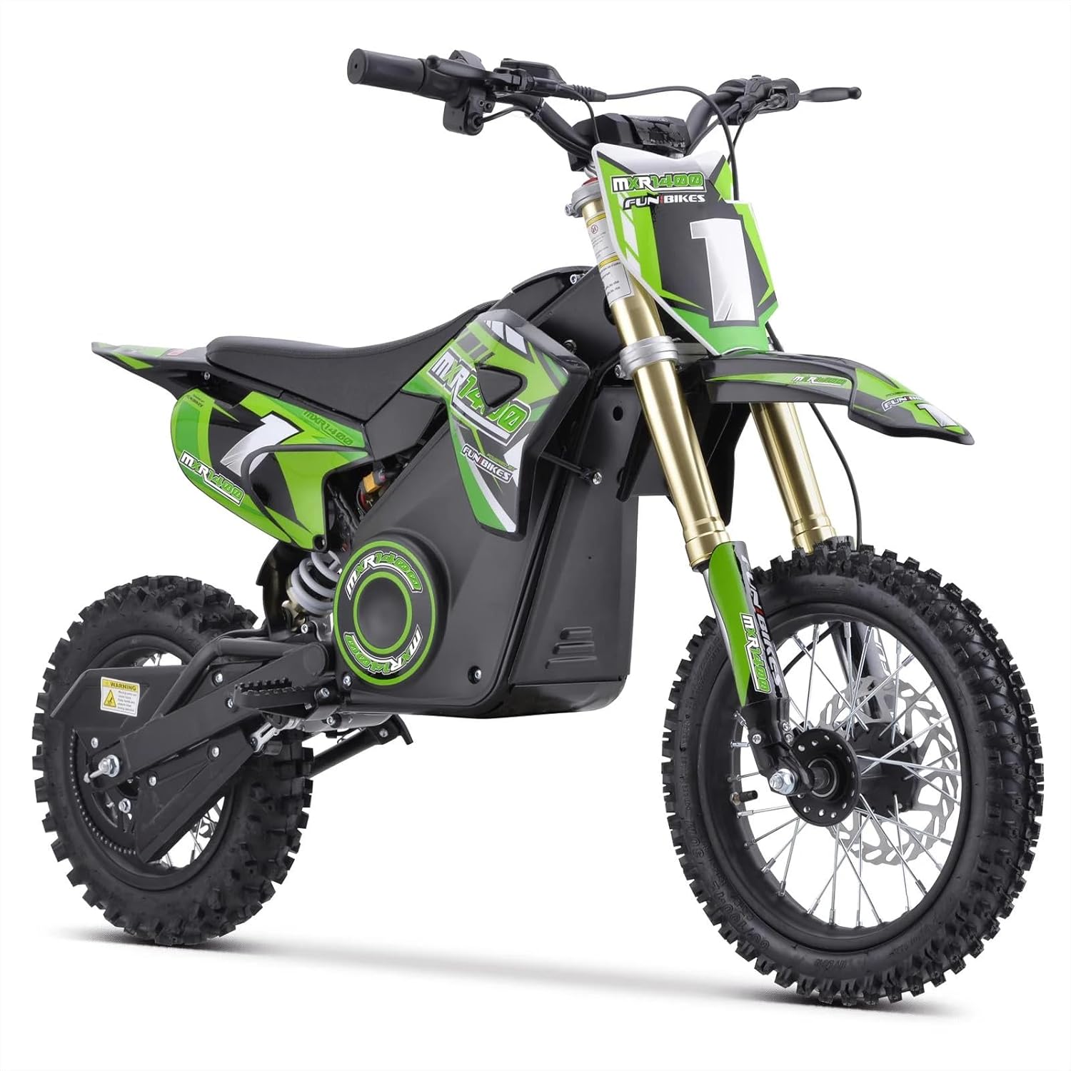FunBikes MXR 1400w 48v Li 12/10 65cm Green Kids Electric Dirt Bike ...