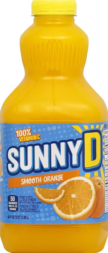 Amazon.com : Sunny Delight Smooth Orange Flavored Citrus Punch, 64 Oz ...