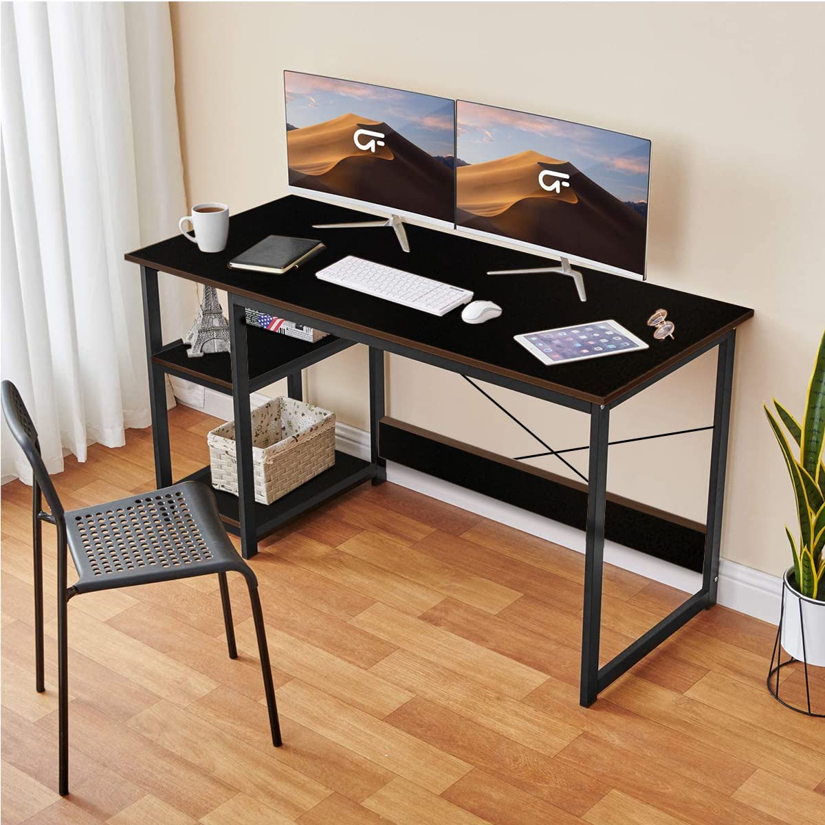 Buy Kawachi MDF Computer Desk Home Office Writing Table with 2-Tier ...