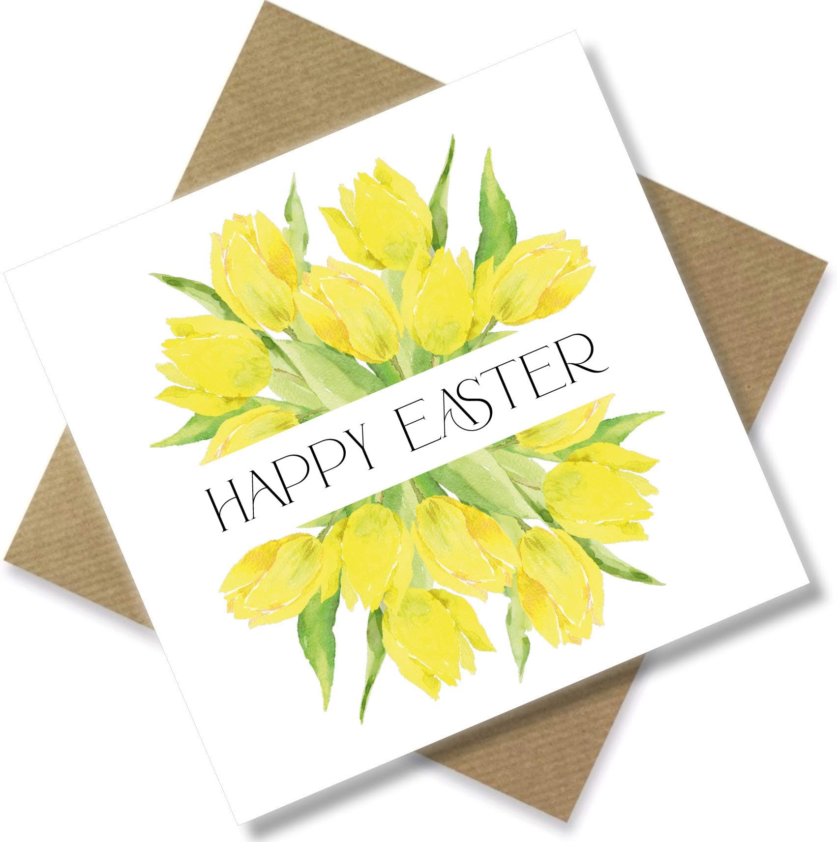 Punkcards - Easter Card - Easter Wishes Greeting Card - Watercolour ...
