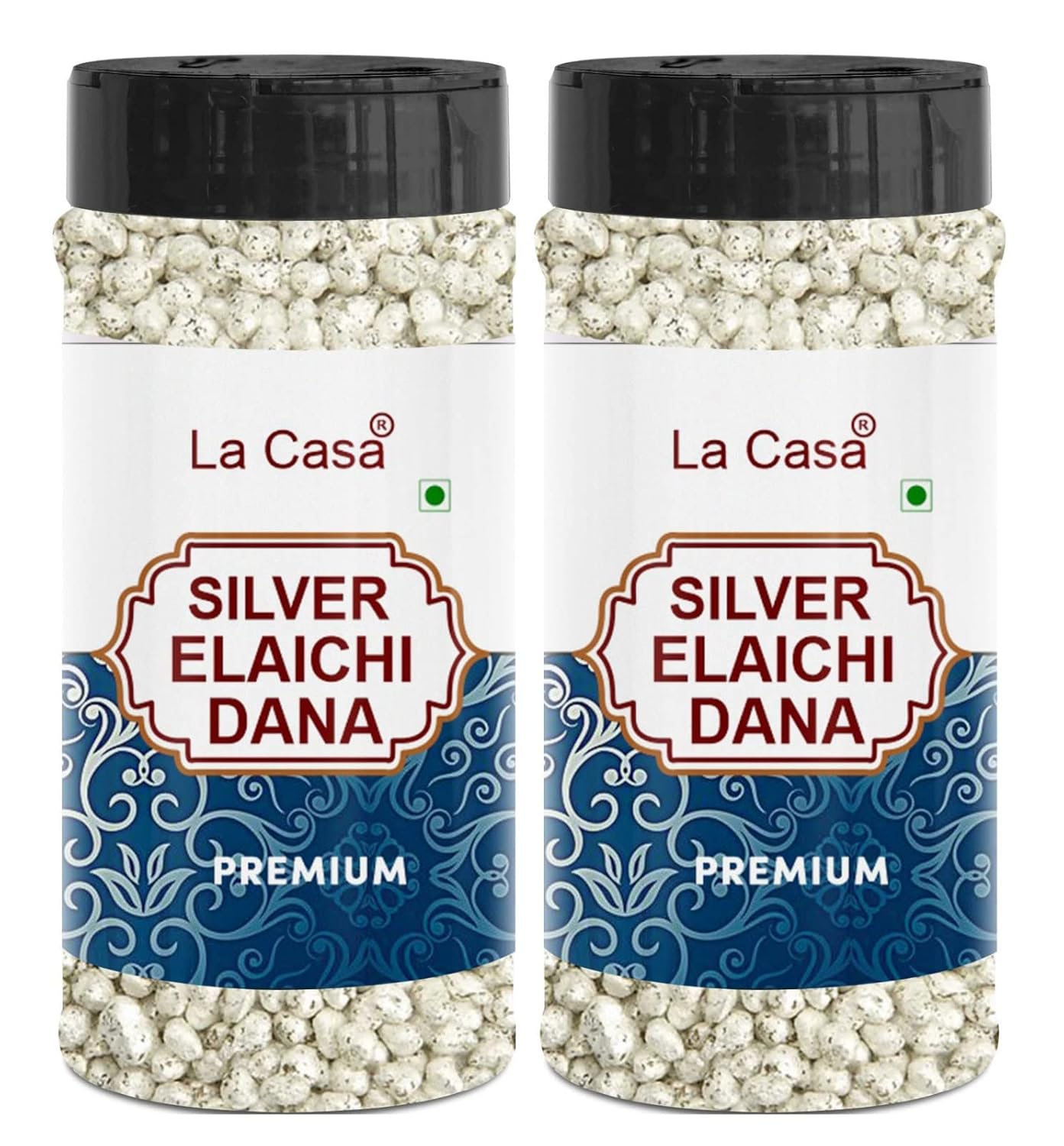 La Casa Silver Coated Elaichi Dana | Combo of 2 | Premium Mouthfreshner ...