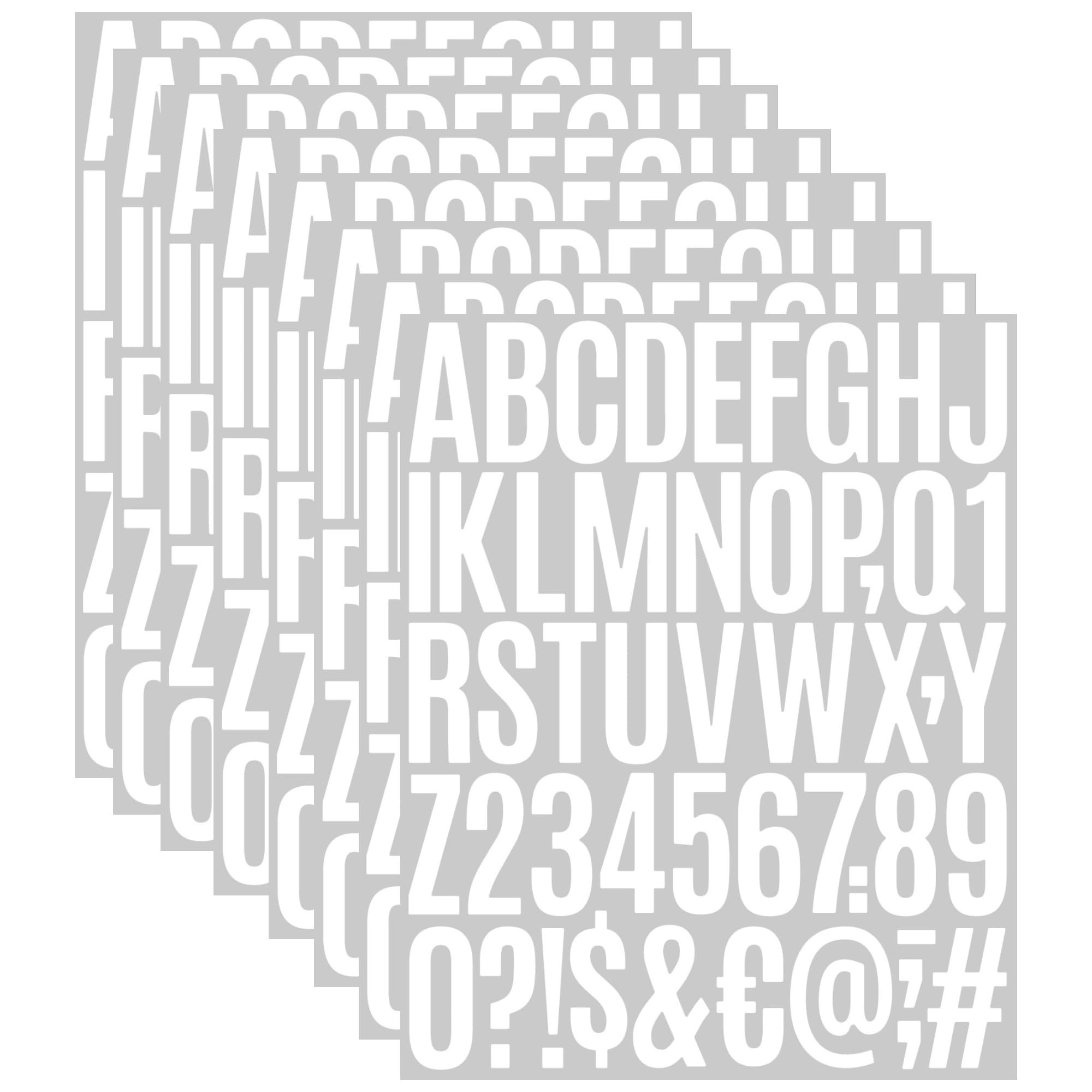 Snapklik.com : 8 Sheets Self Adhesive Vinyl Letters Numbers Kit ...