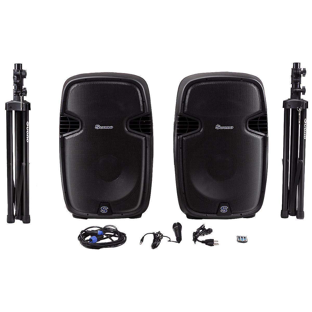 Costway Dual 12 Inch 2 way 2000Watts Powered Speakers With Bluetooth costway-dual-12-inch-2-way-2000watts-powered-speakers-with-bluetooth