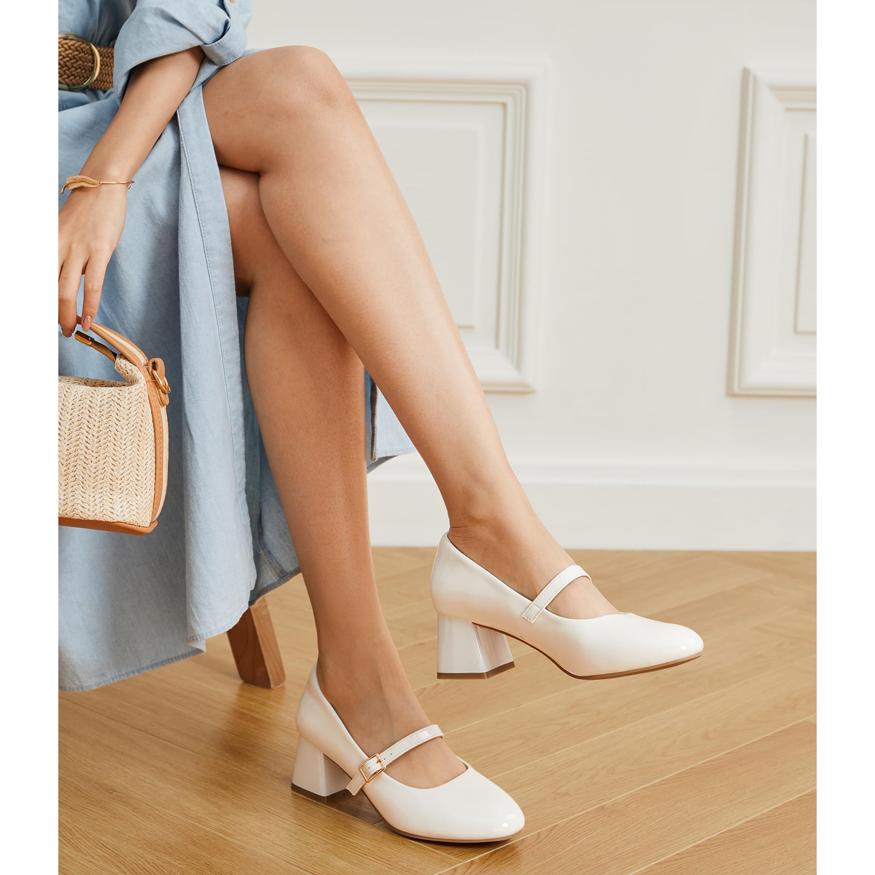 Snapklik.com : Mary Jane Shoes Women, Chunky Mary Janes Heels For Women ...