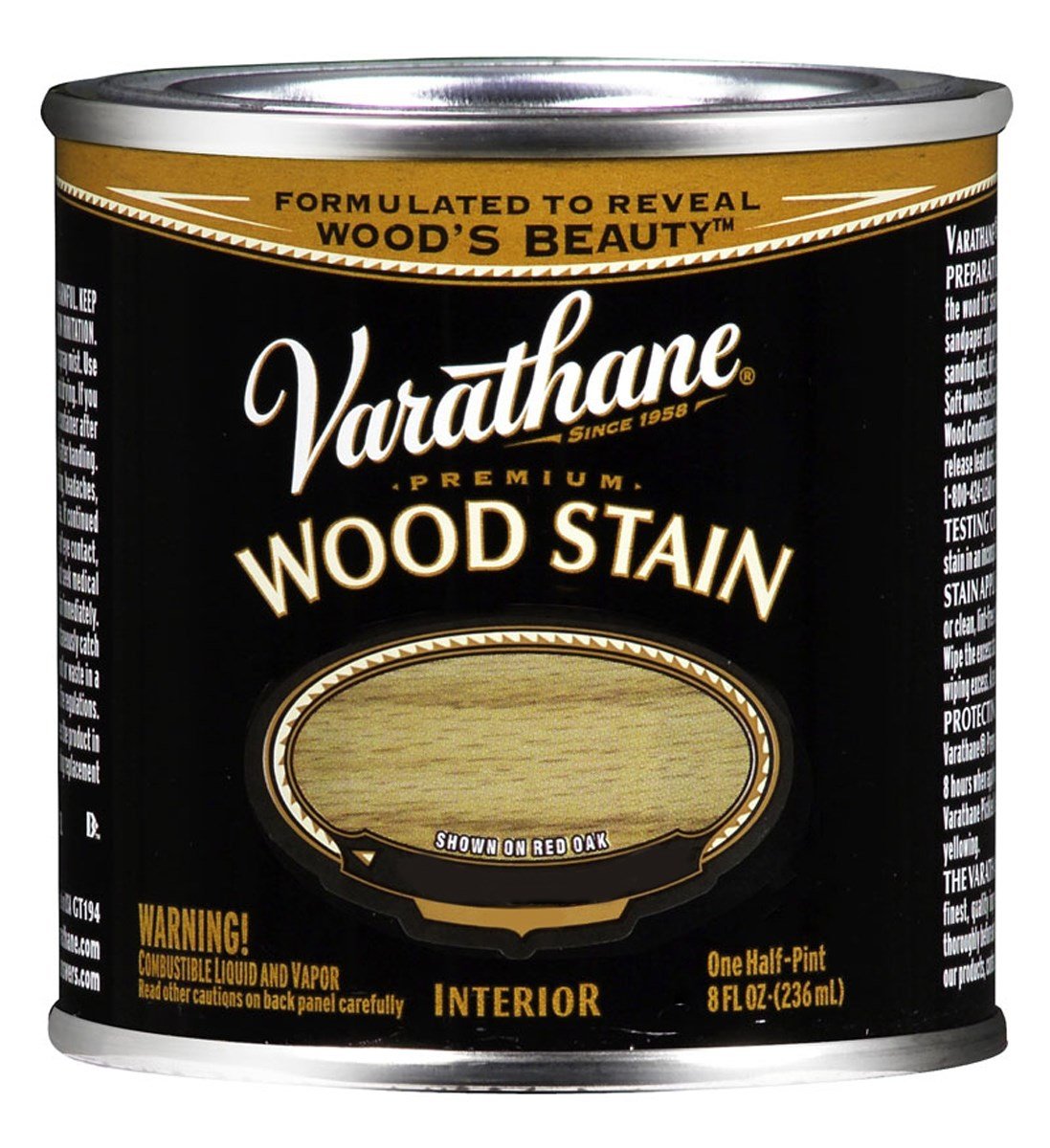 Varathane 211792 1/2 Pint Spring Oak Varathane Premium Wood Stain ...