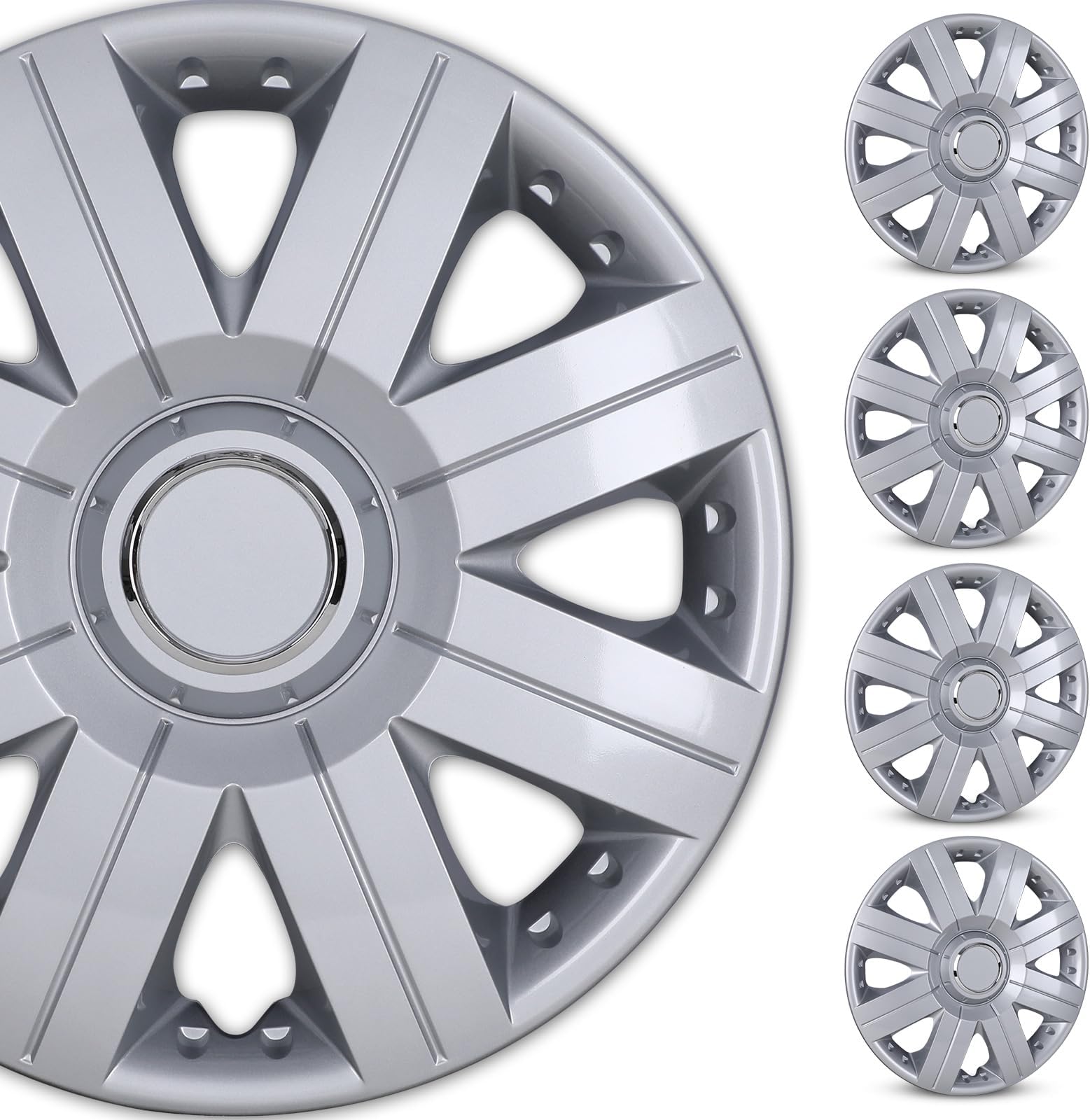 Amazon.com: WOLFSTORM 16" Universal Wheel Rim Cover Hub Caps Auto ...