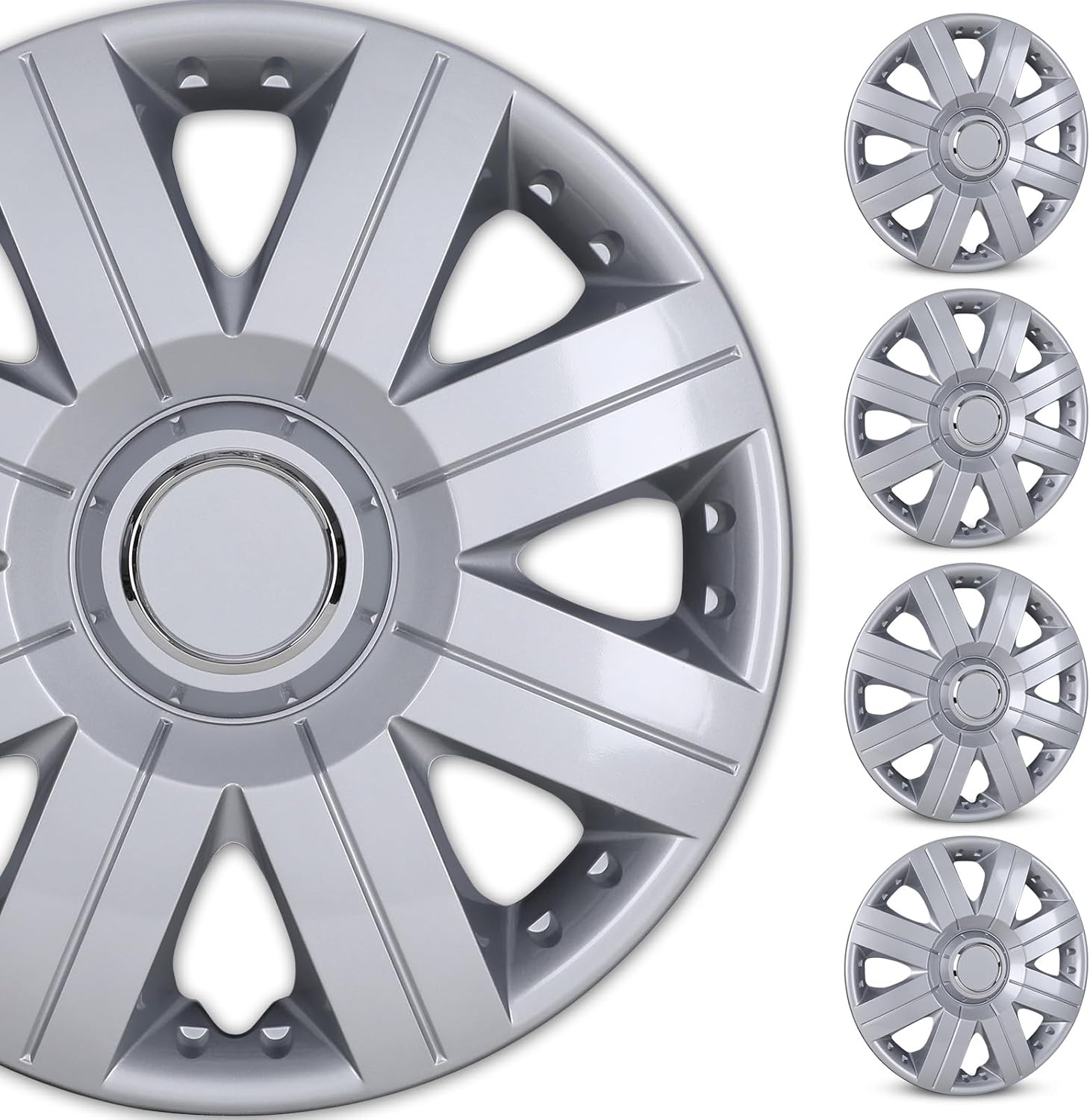 Amazon.com: WOLFSTORM 16" Universal Wheel Rim Cover Hub Caps Auto ...