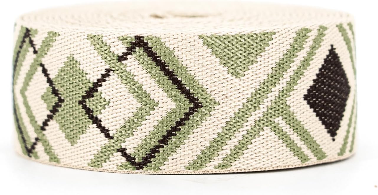 Amazon.com: 1.5 Inches Bohemian Style Cotton Poly Webbing Strap, Trim ...