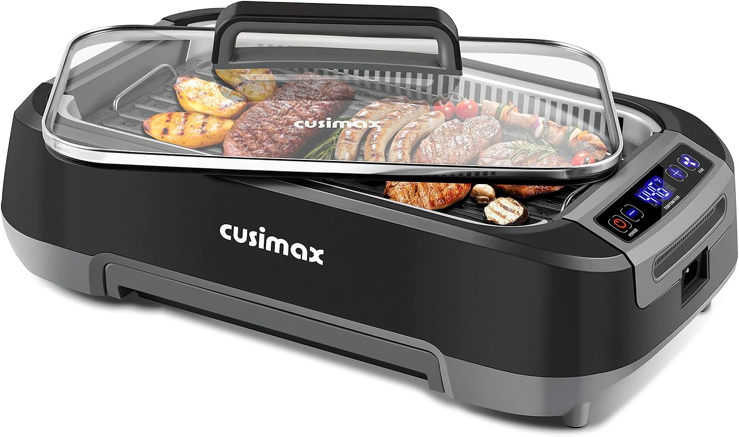 Amazon.com : CUSIMAX Smokeless Indoor Grill, 1500W Electric Grill ...