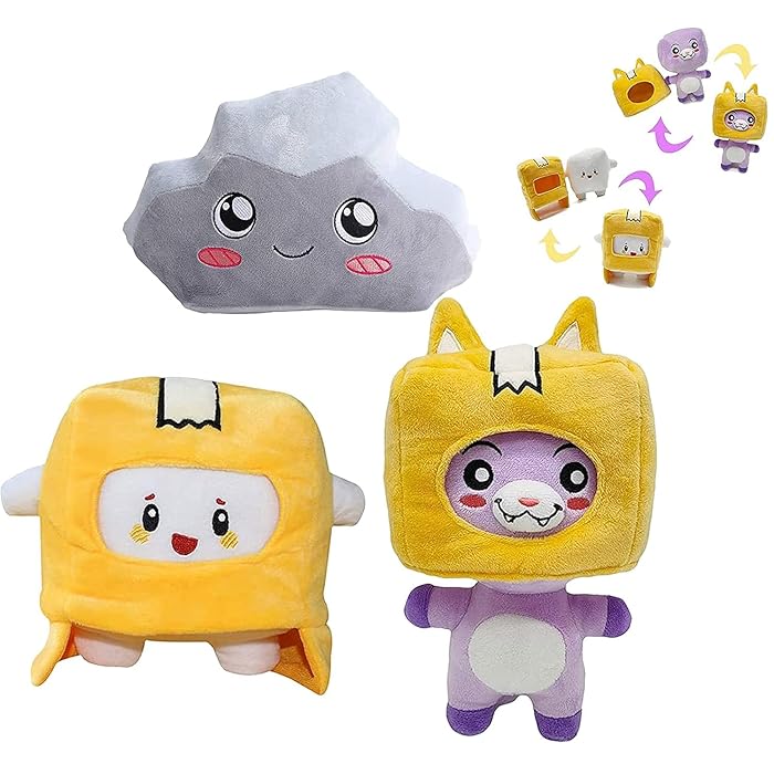 Buy Lankybox Plush Set, Boxy Foxy Rocky Anime Soft Toy, Removable ...