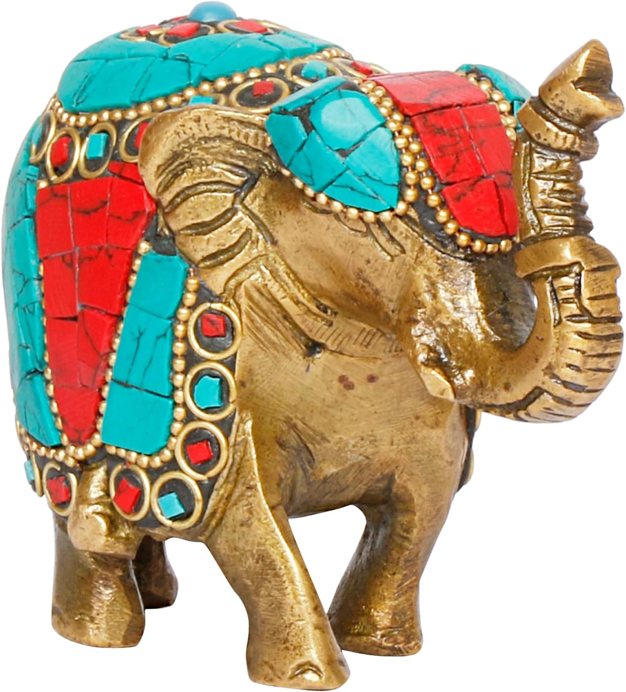 Amazon.com: ARTVARKO Elephant Brass with Inlay Work Upraised Trunk ...