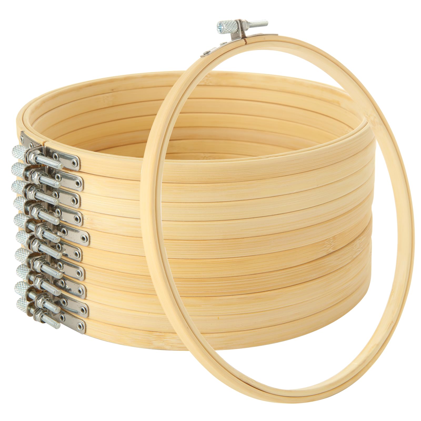 Amazon.com: QTLCOHD 20 Pieces 6 Inch Embroidery Hoops Bulk Bamboo ...
