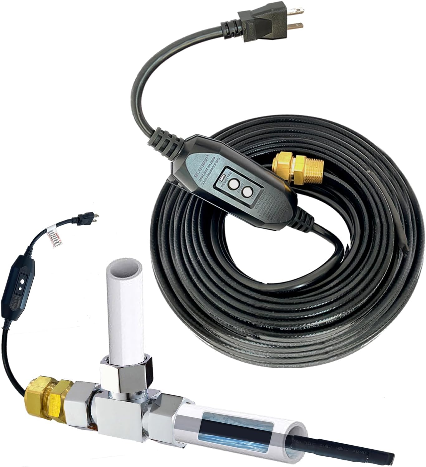 MAXKOSKO In Line Heating Cable Prevents Water Supply from Freezing ...