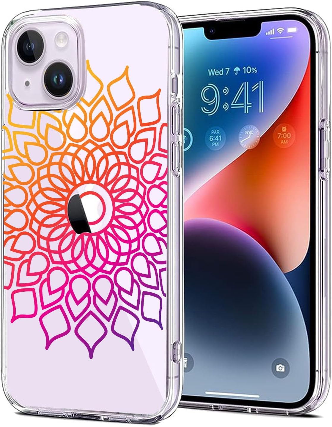 SQUIF Back Case for iPhone 14 Plus Cover for Girls | 3D Flower Printed ...