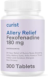 Amazon.com: Curist Fexofenadine Hydrochloride 180mg (300 Tablets) USA ...