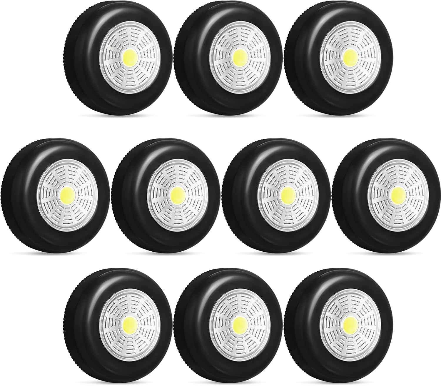 Aurelema 10 Pcs LED Puck Lights Ceiling Lights 60 Lumens Mini Touch ...