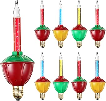 Sumind 9 Pack Christmas Bubble Light Bulbs, Replacement Multi Color ...