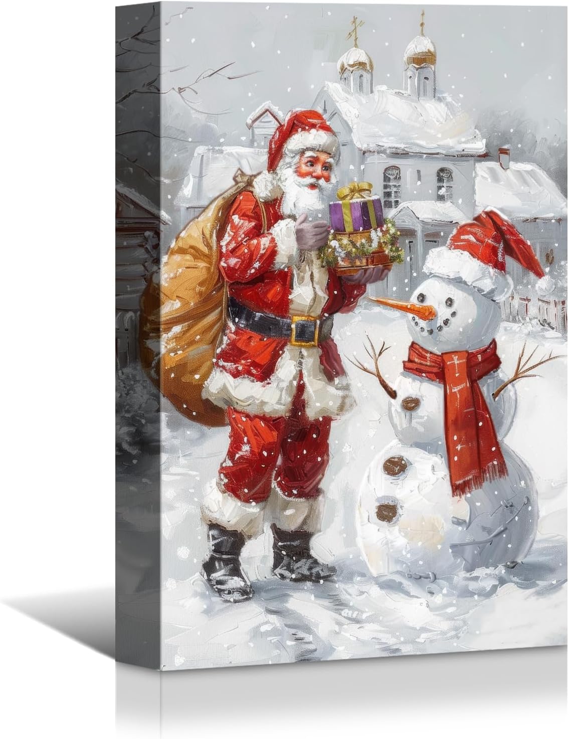 Amazon.com: Large Christmas Wall Art - Santa Wall Art, Christmas ...