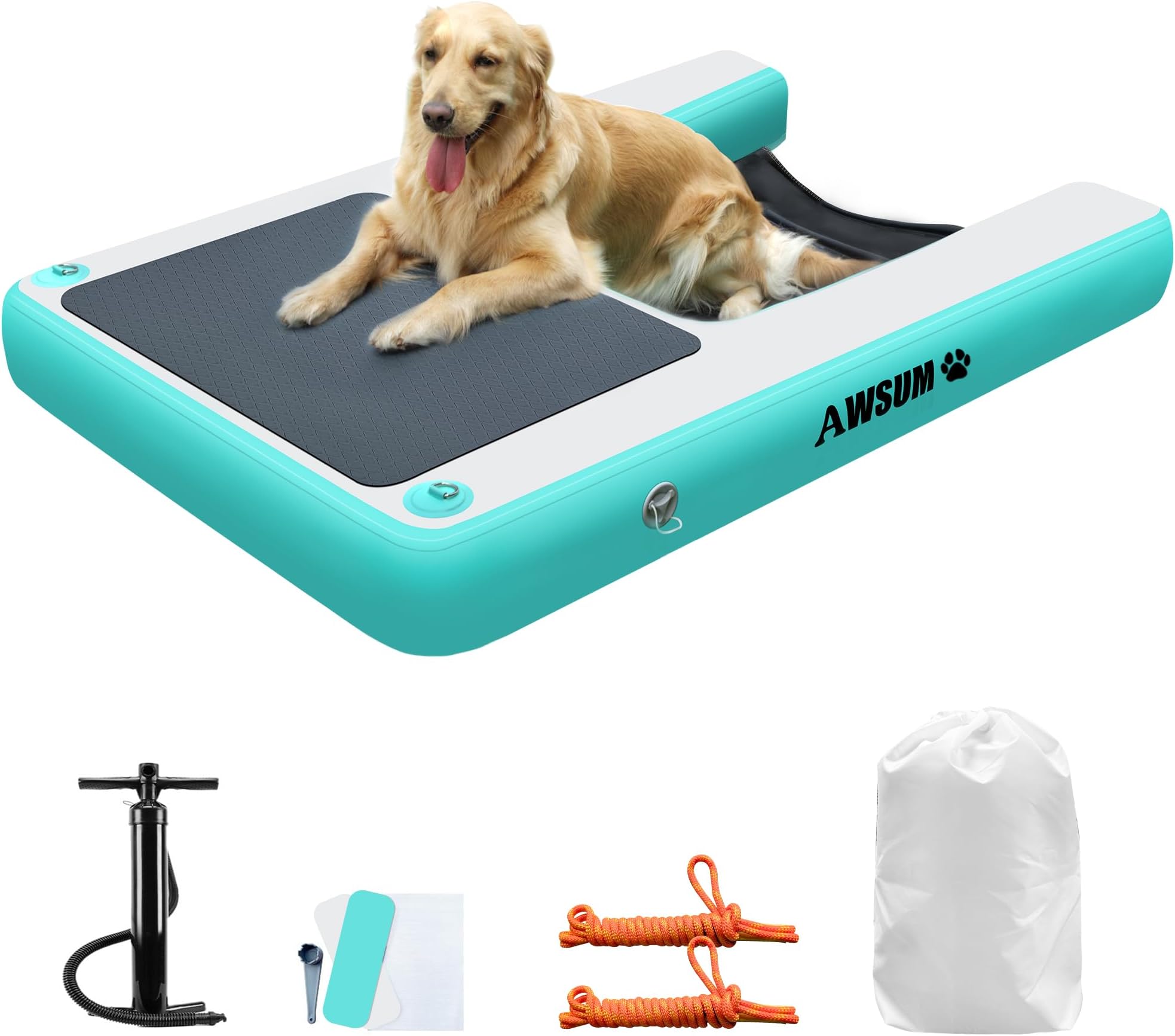 Amazon.com: Inflatable Dog Water Ramp Extra Large Float Floating Boat ...
