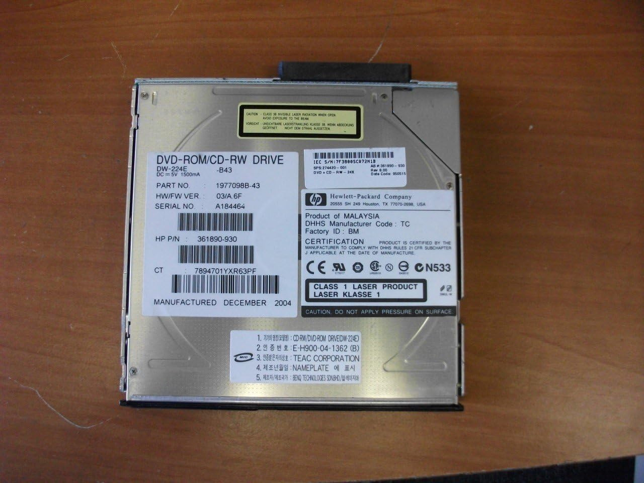 Amazon.com: Hewlett Packard HP DVD-ROM Drive - IDE (264007-B21 ...