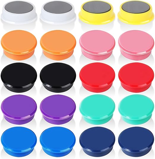 Amazon.com: QOJOPU Fridge Magnets, 20 Pack 10 Colors Strong Small Heavy ...