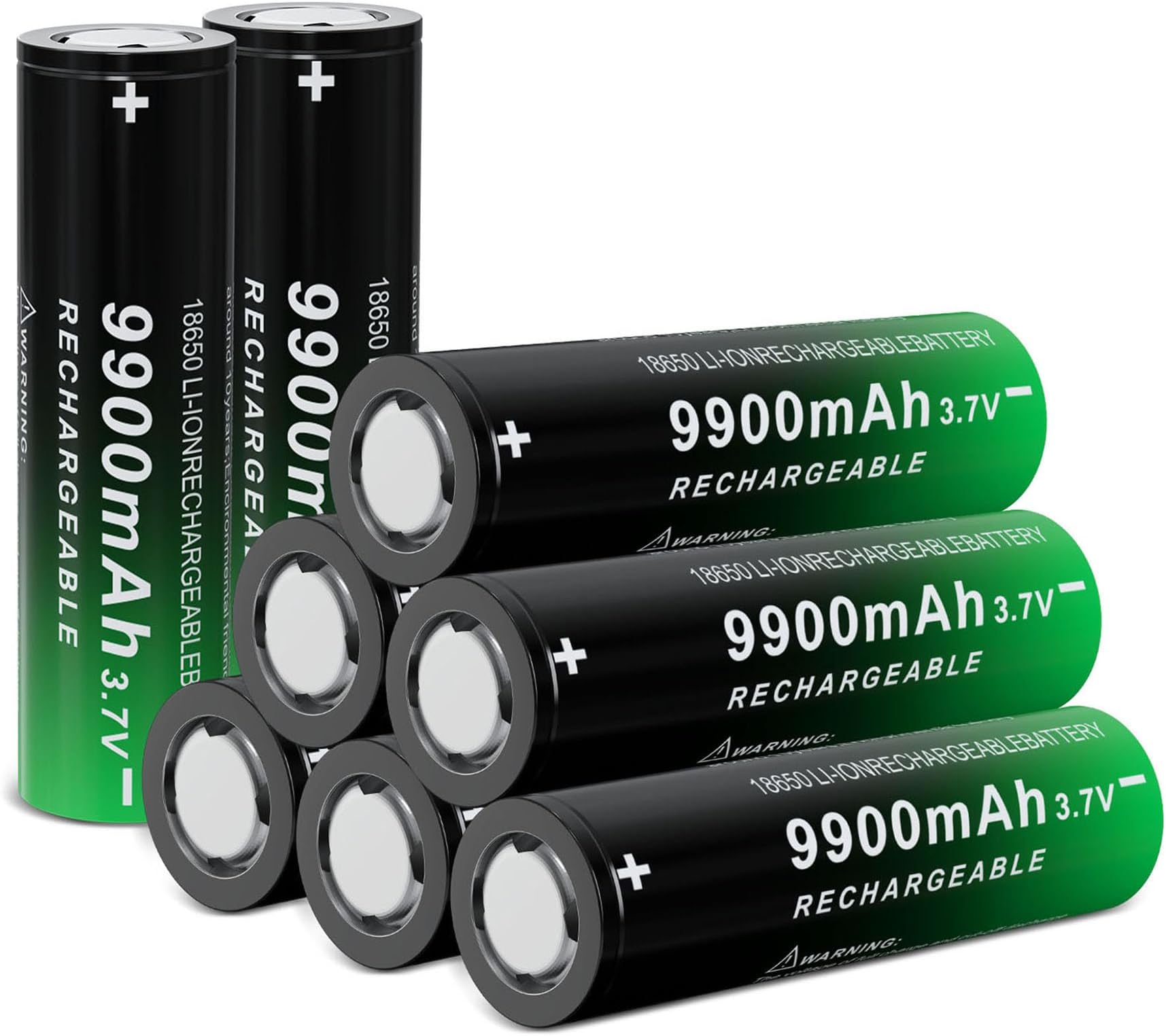 Amazon.com: BENKIA 18650 Rechargeable Battery 9900mAh High Capacity 3 ...