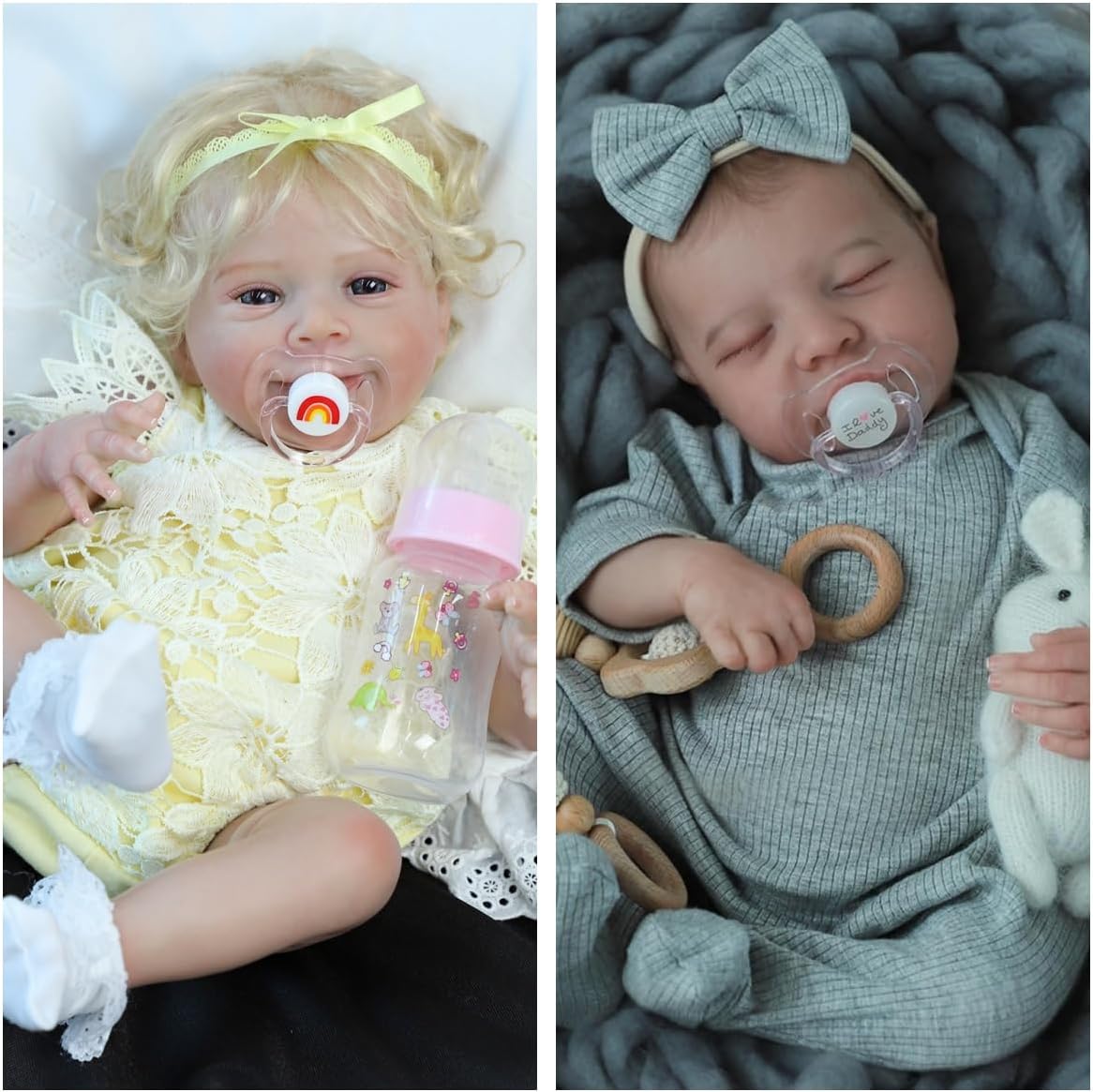 Amazon.com: SCOM Realistic Reborn Baby Dolls - 18 Inch Real Life Baby ...